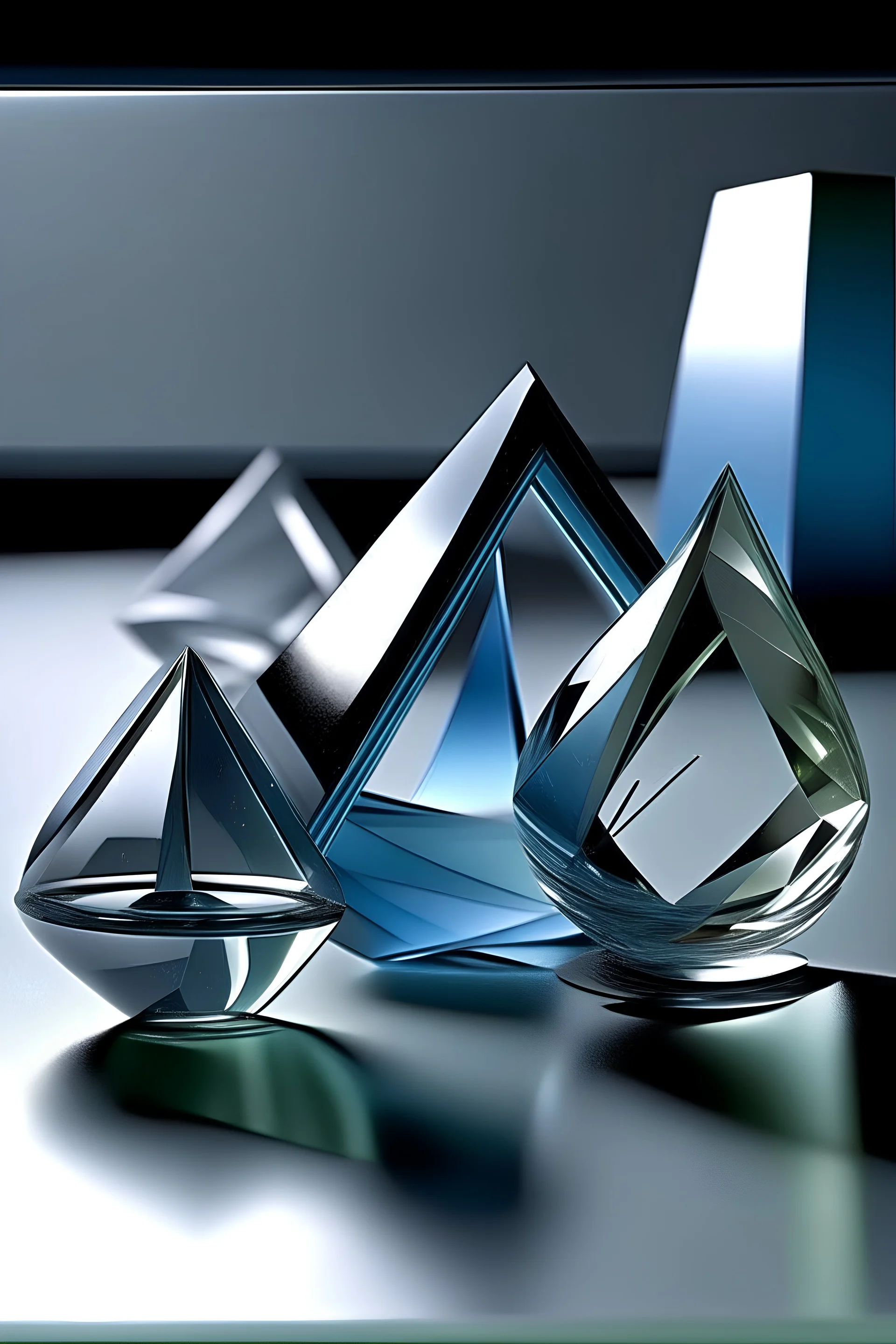 "several geometric shapes made of glas..." | Gallery | Stablecog
