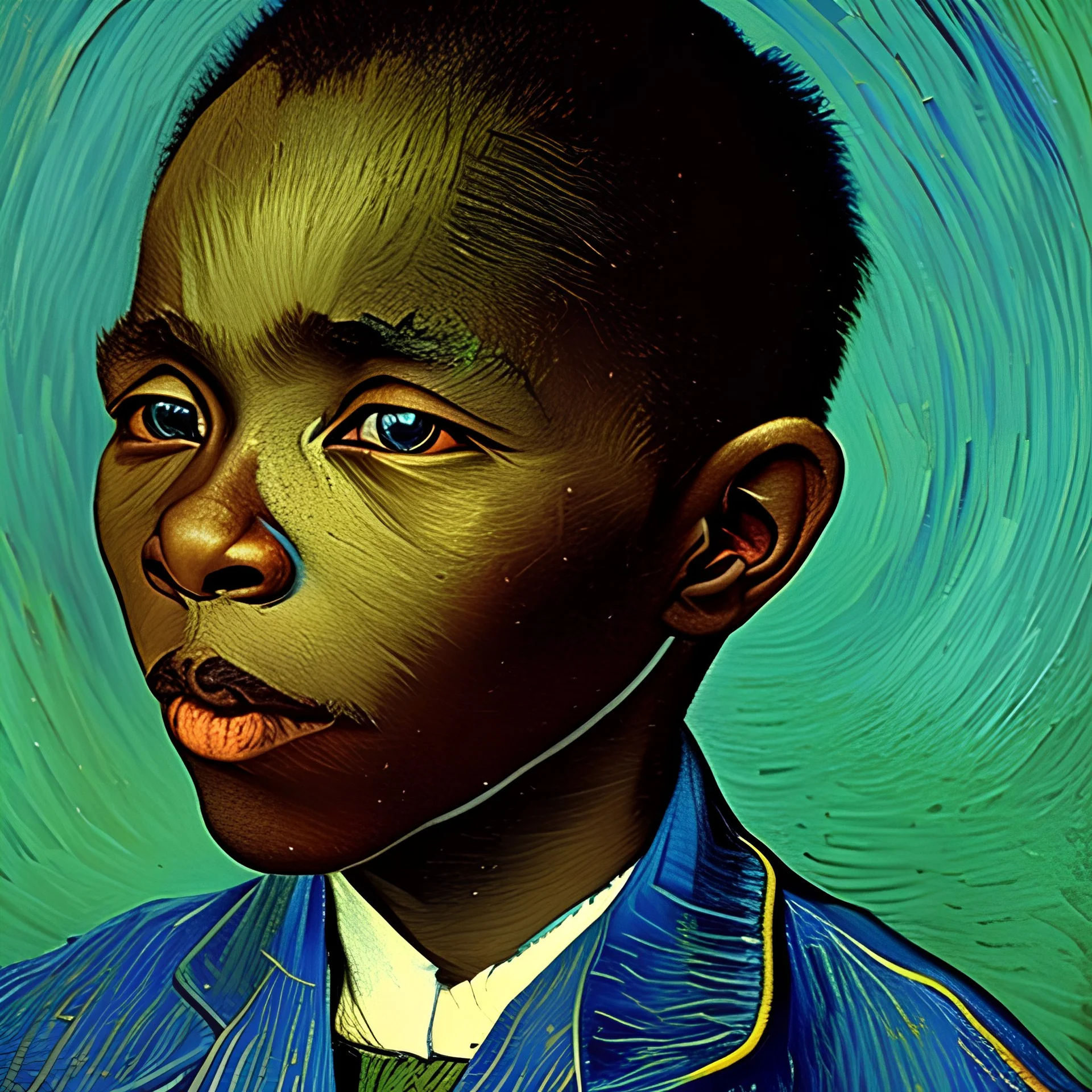 "A portrait of a black child by Van Gogh" | Gallery | Stablecog