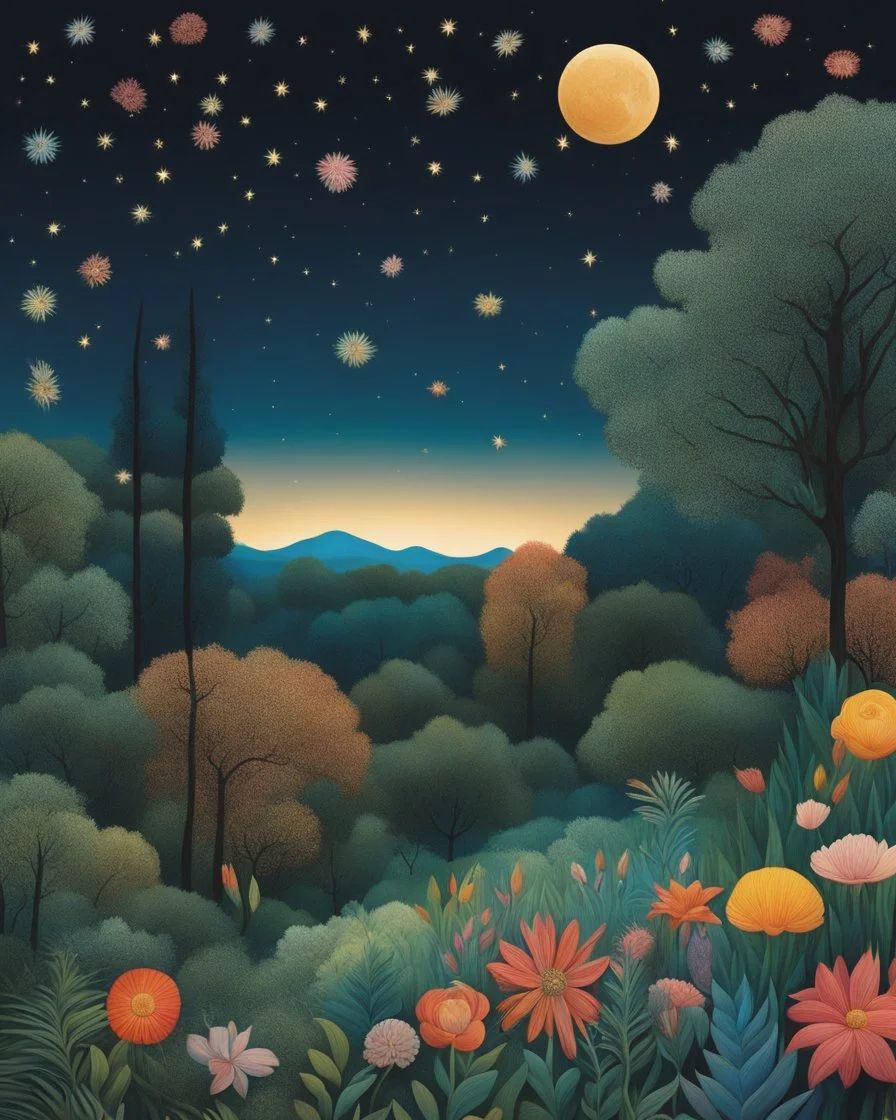 Colourful, peaceful, Henri Rousseau, night sky fil... | Gallery