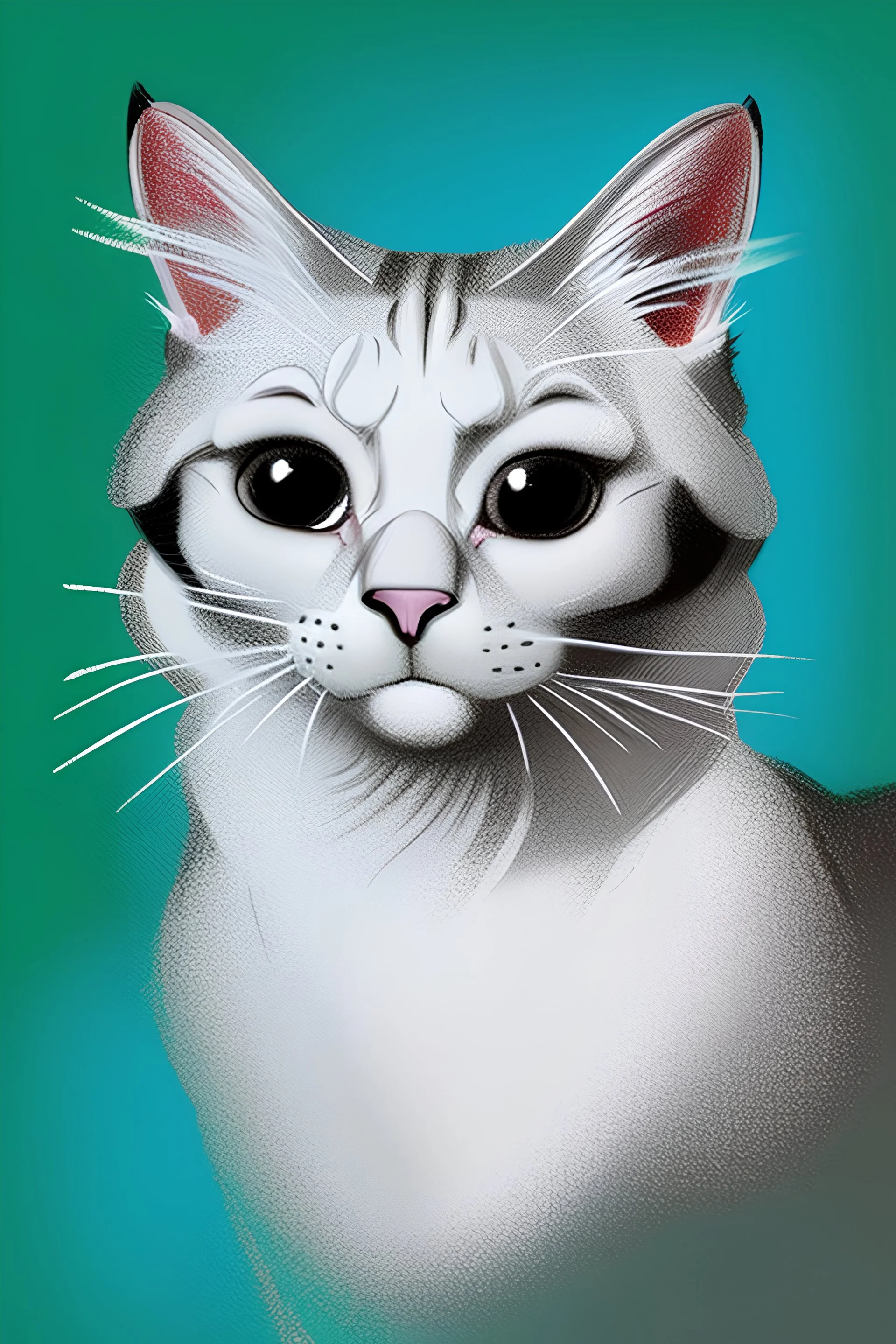 "A cat drawn by crayon" | Gallery | Stablecog