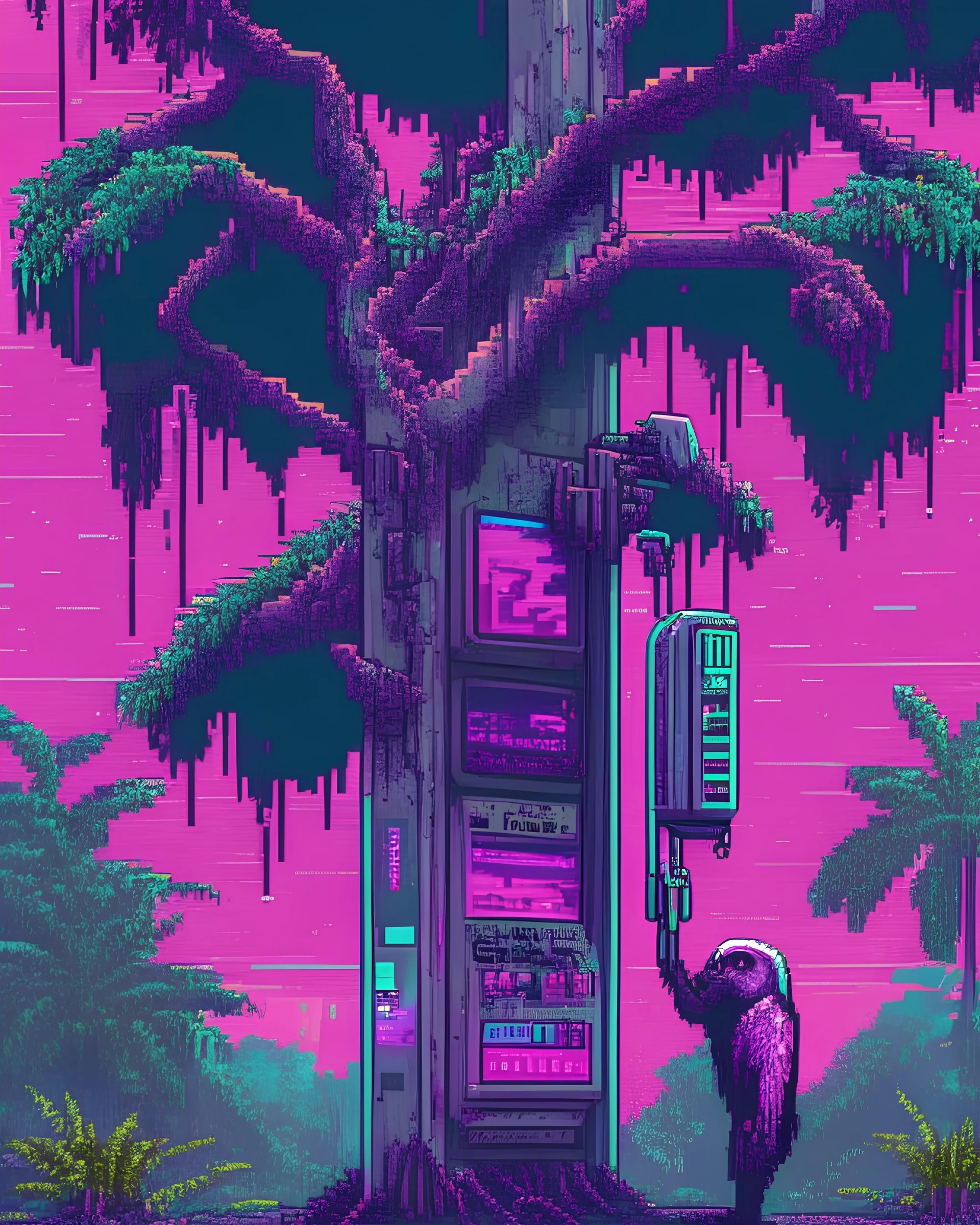 "pixel art, cyberpunk synthwave style...." | Gallery | Stablecog