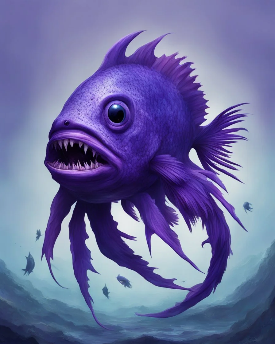 Deep sea purple fantasy fish. Lots of teeth. Has l... | Gallery