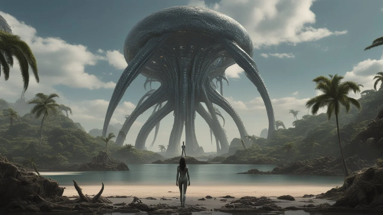 Wide-angle shot of a woman, standing on the right ... | Gallery