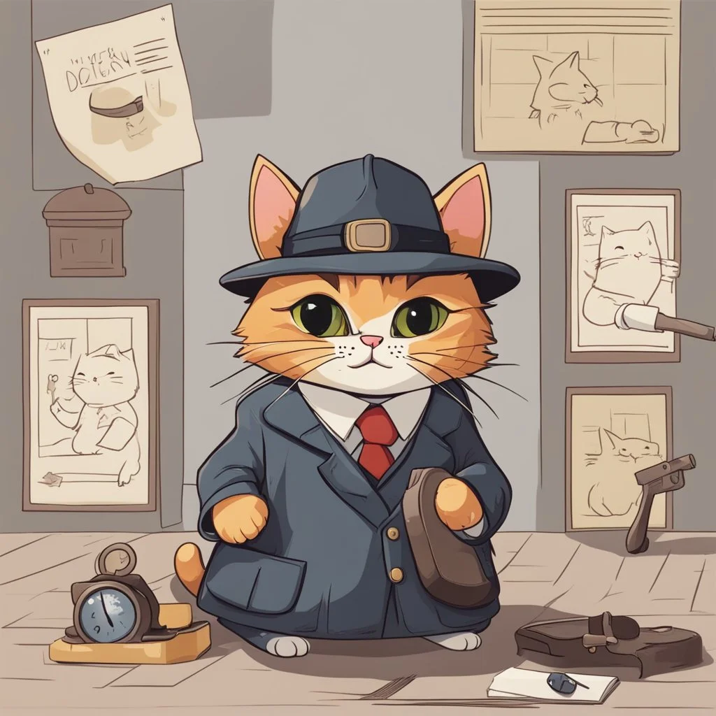 Cute Detective cat | Gallery