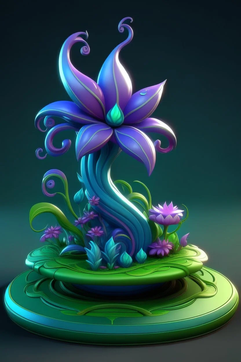 Fantasy twisting flower base | Gallery