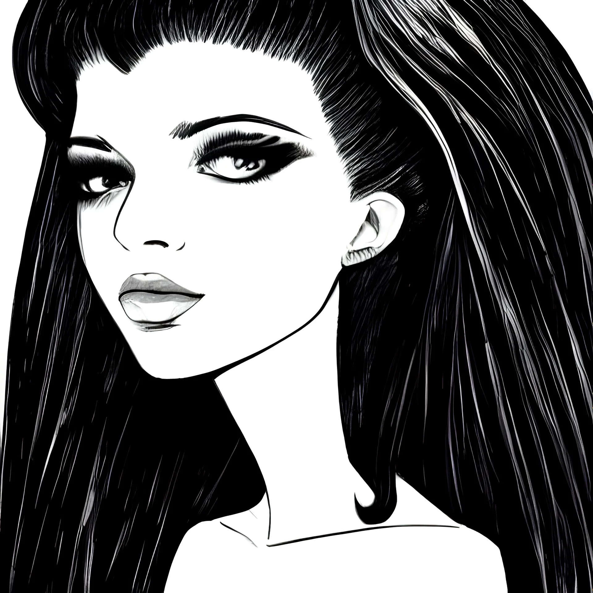 "black and white, high contrast, comic..." | Gallery | Stablecog