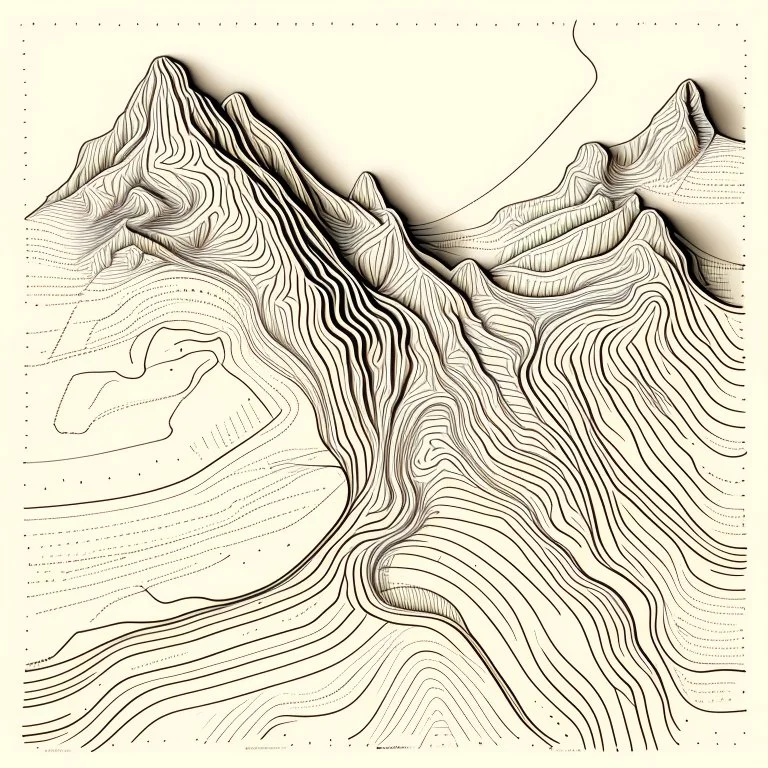 Topographic map,illustration, handdrawn, sketch | Gallery