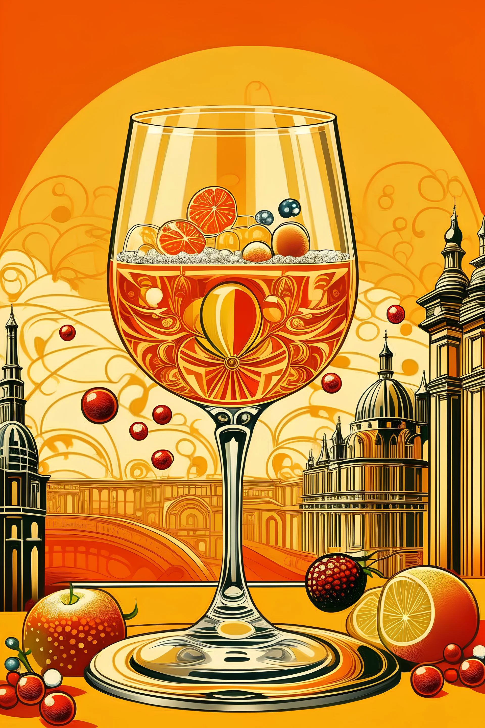 "In the center, an Art deco wine glass..." | Gallery | Stablecog