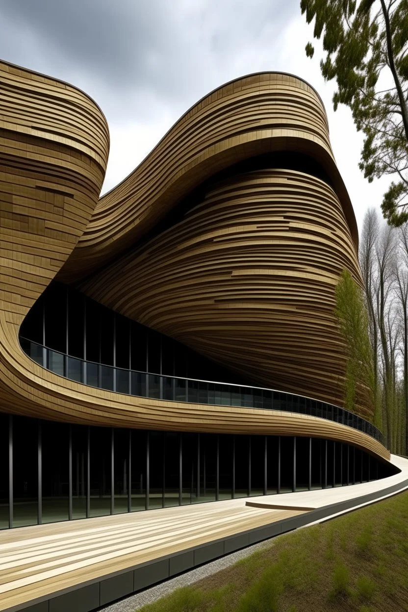 Wood curving center building | Gallery