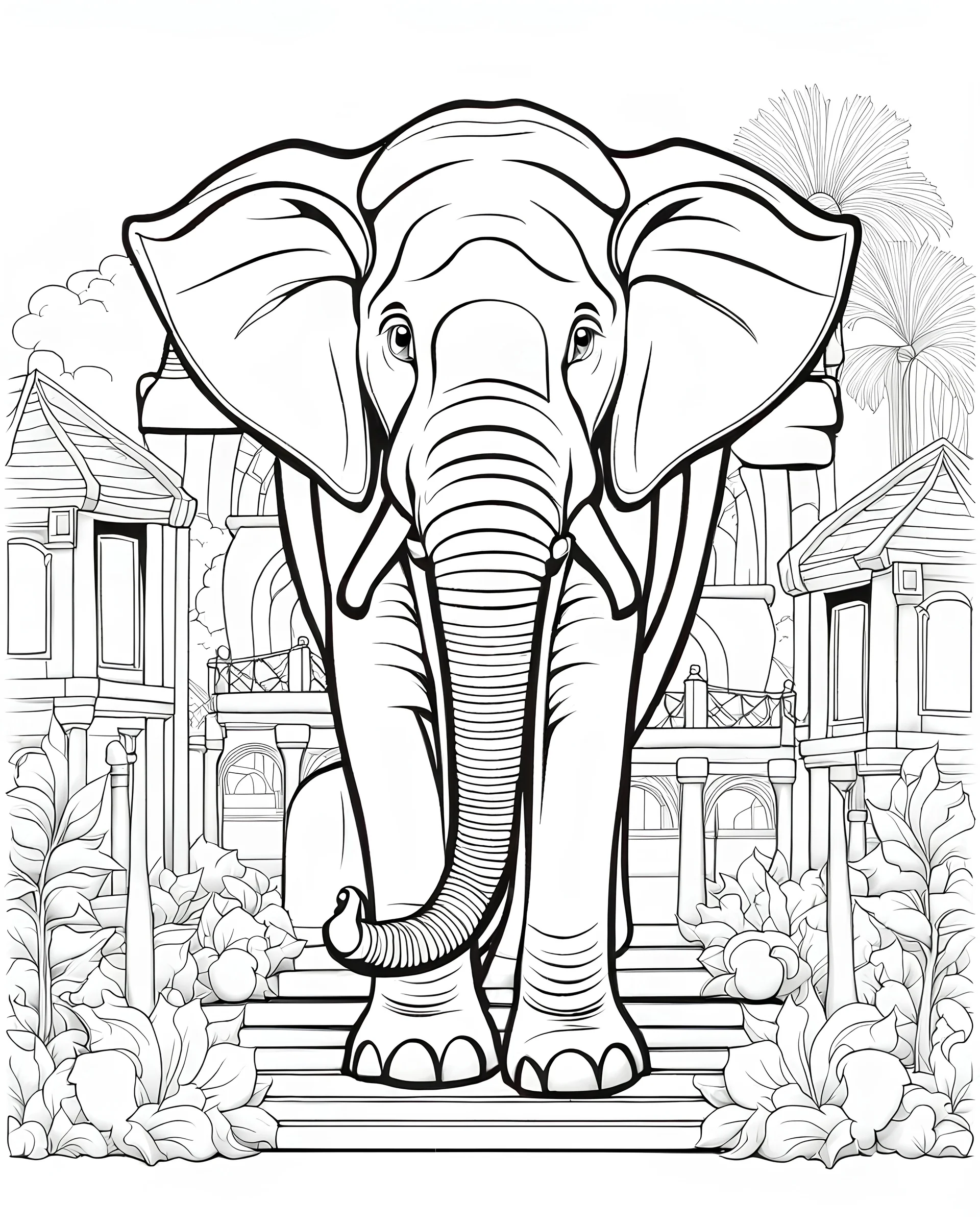 B/W outline art,coloring book page, full white, su... | Gallery