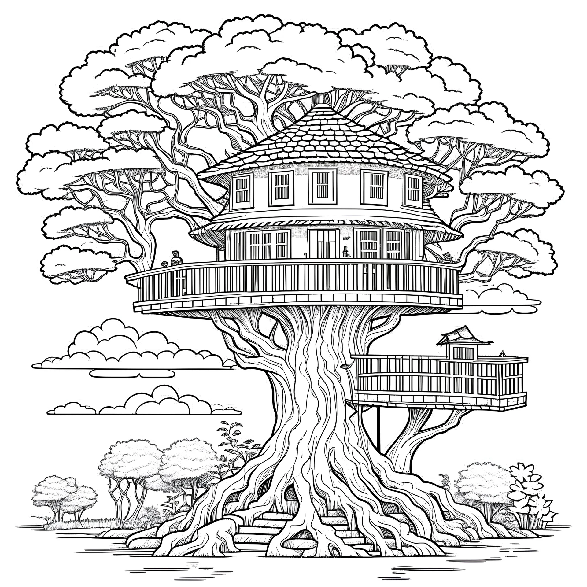 "Enchanted white color lined Treehouse..." | Gallery | Stablecog