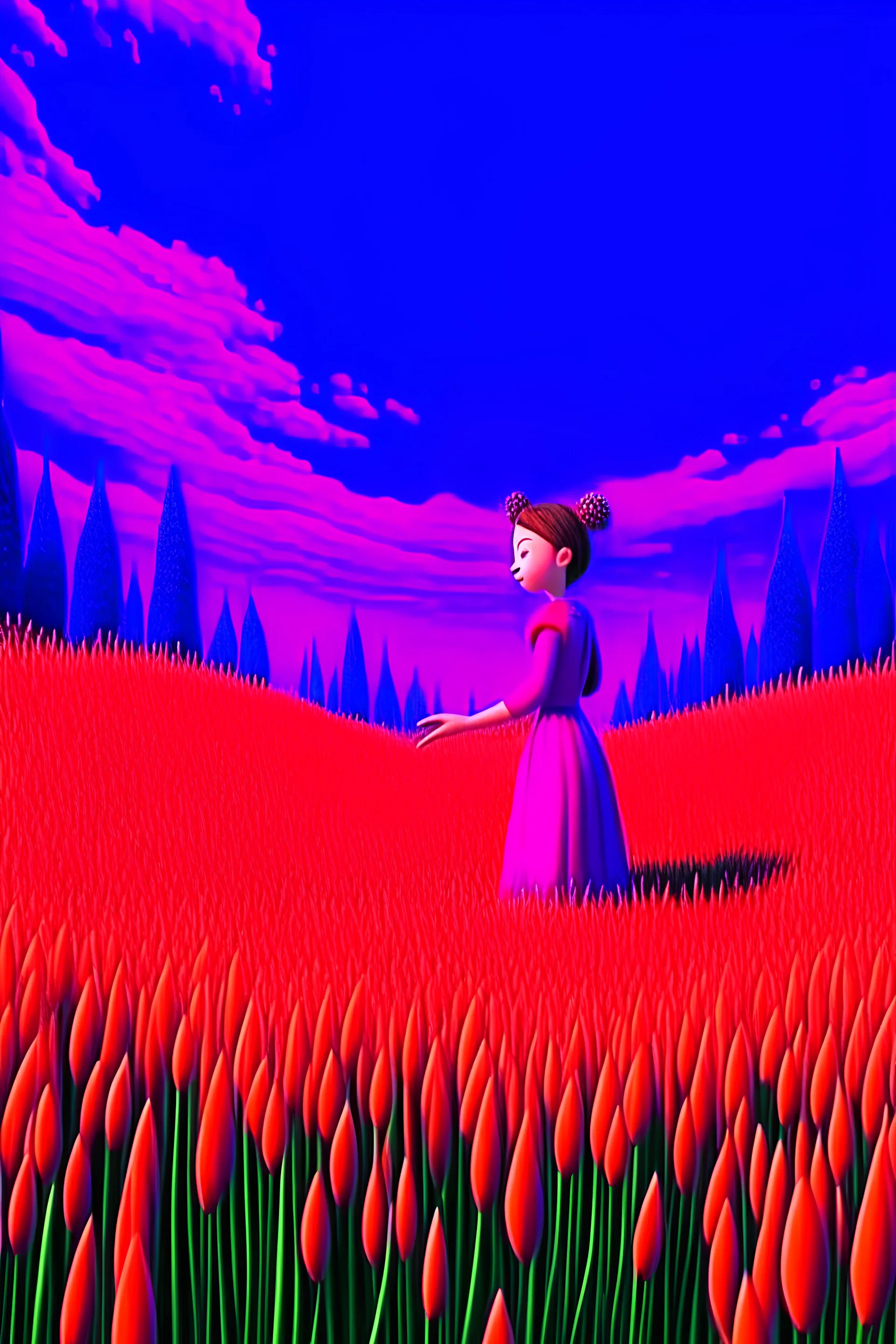 "In a meadow of violet lupins Big ant ..." | Gallery | Stablecog