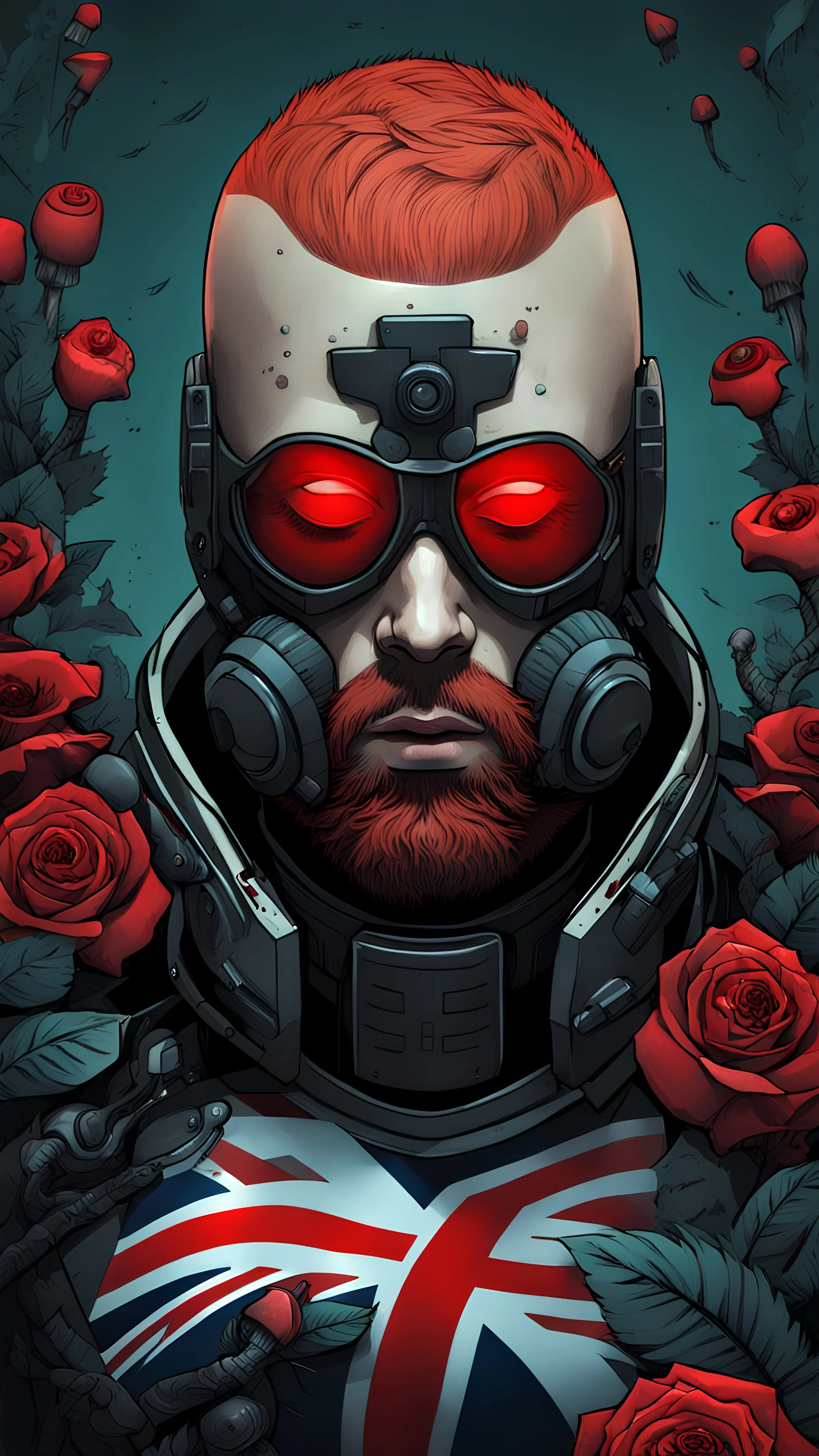 "Futuristic. A bald man with a ginger ..." | Gallery | Stablecog