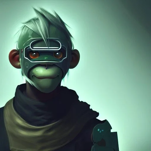 Portrait male anthro monkey dressed character full... | @hjm1mkbz54kz