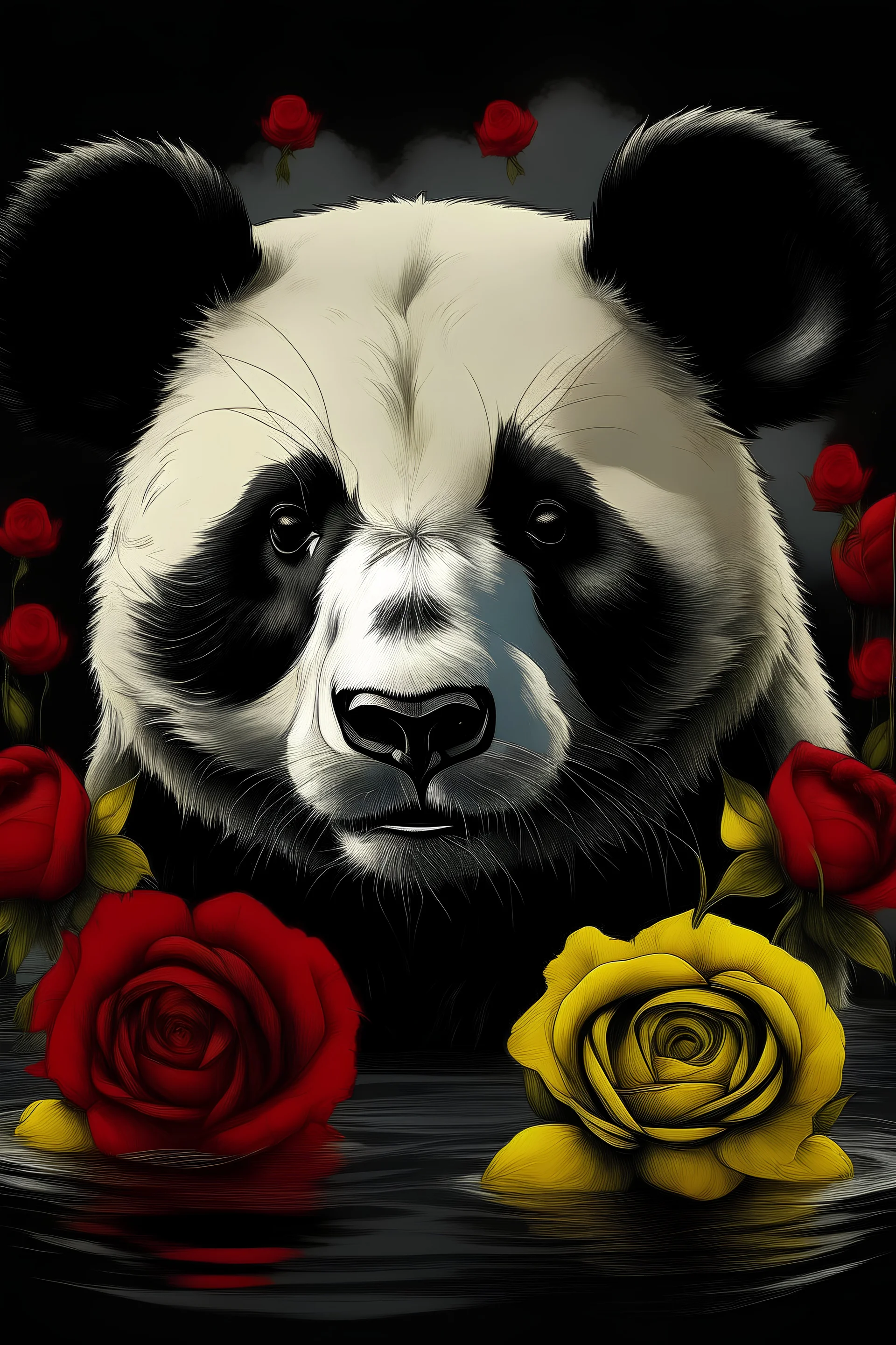 "realistic panda headshot stands in th..." | Gallery | Stablecog