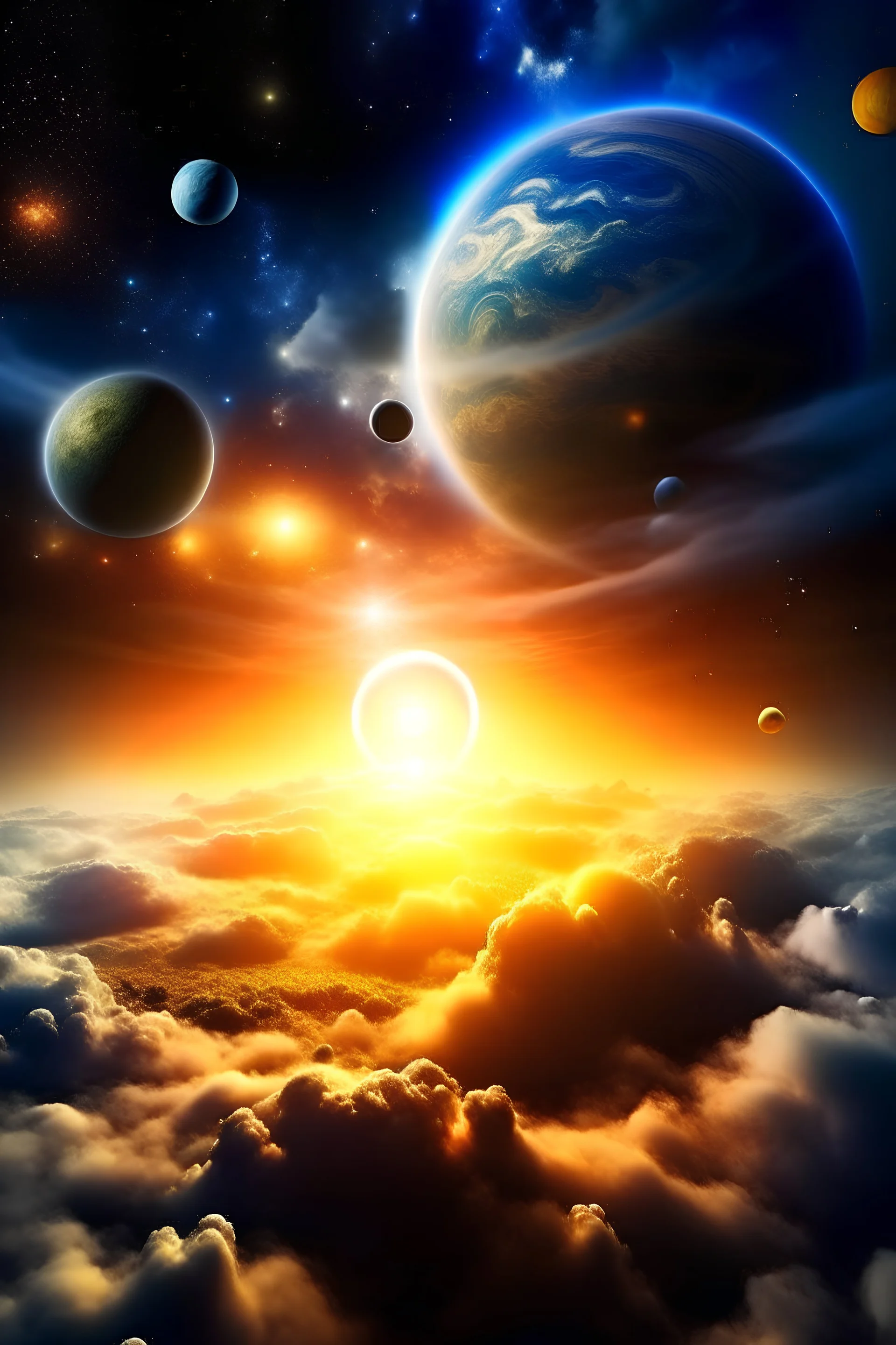 "Majestic God, clouds, sun, stars, pla..." | Gallery | Stablecog