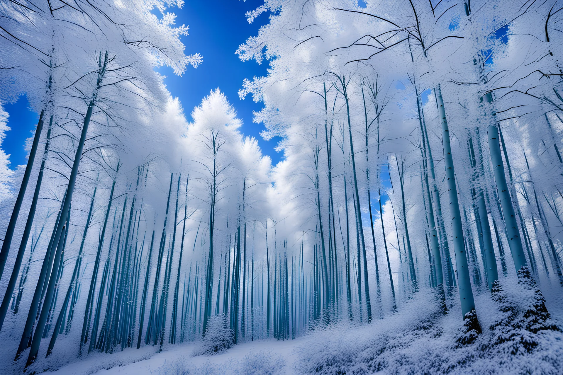 "silver forest, blue sky" | Gallery | Stablecog