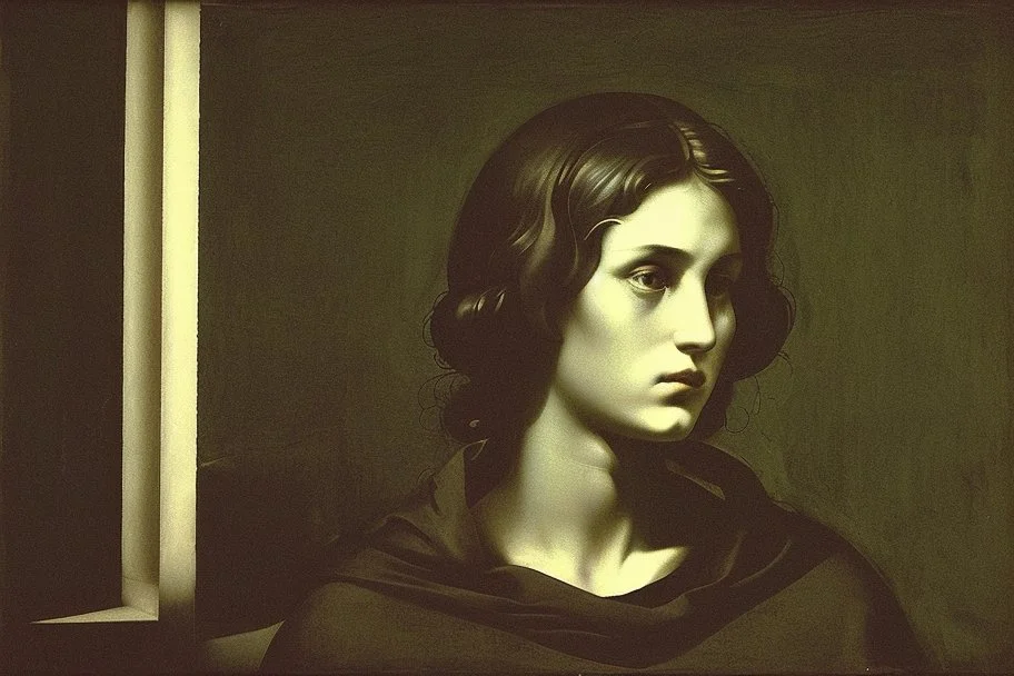 "Woman in the dark room by Andrea del Sar..." | @hardcore on Stablecog