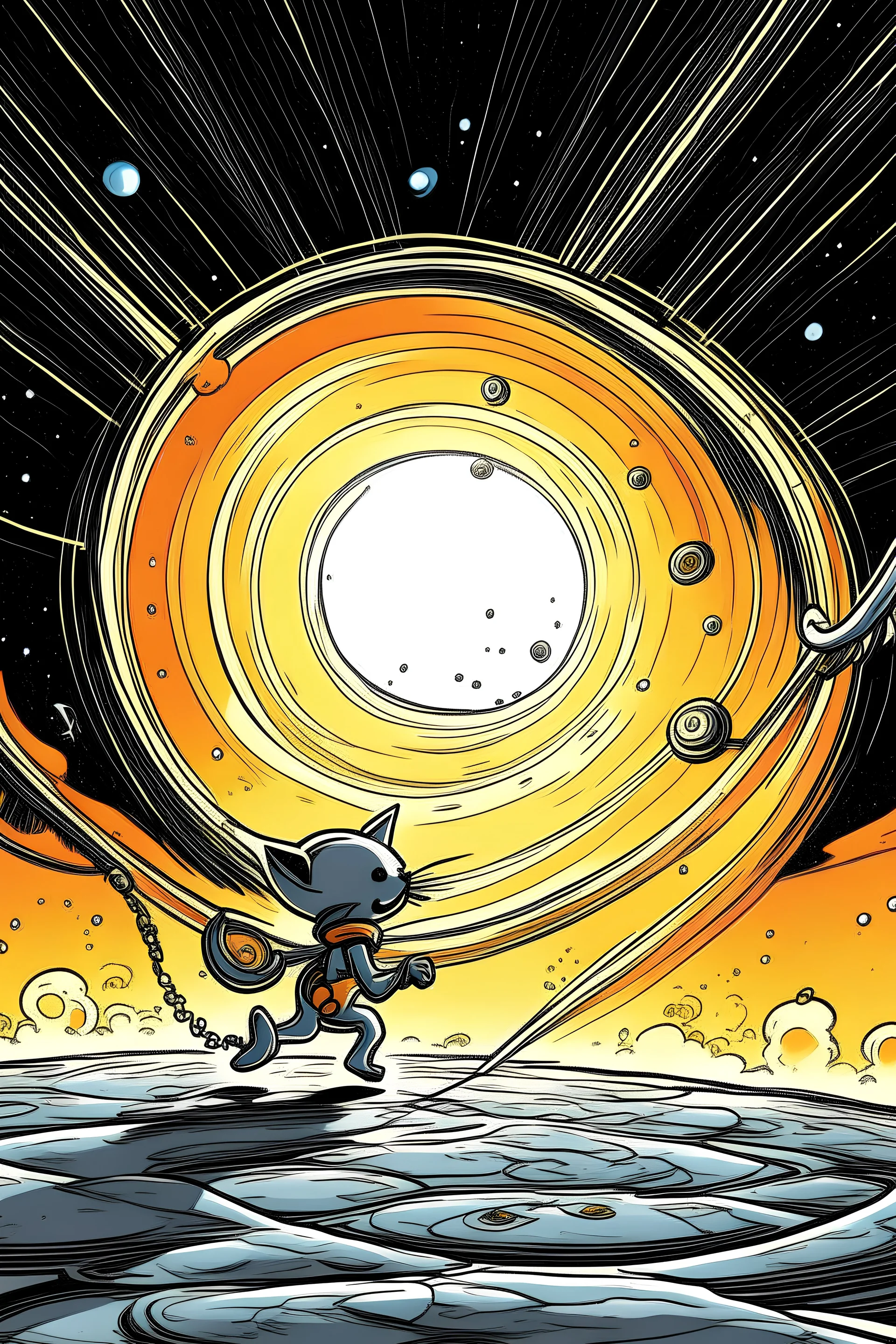 "Space Cowbook throwing lasso around sun" | Gallery | Stablecog