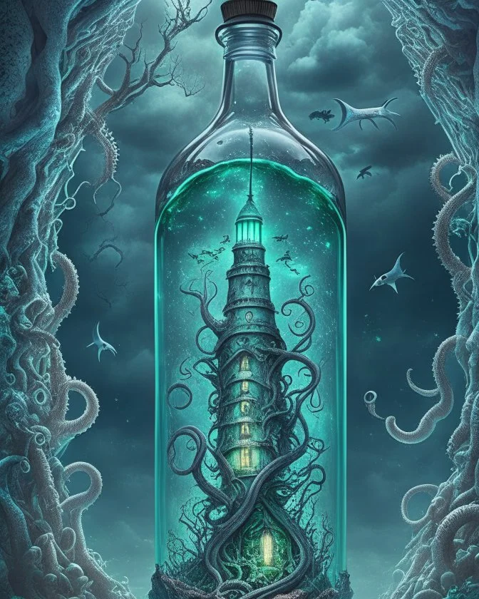 "underwater, lighthouse in a bottle, tent..." | @mkcz4lawxjp3 on Stablecog