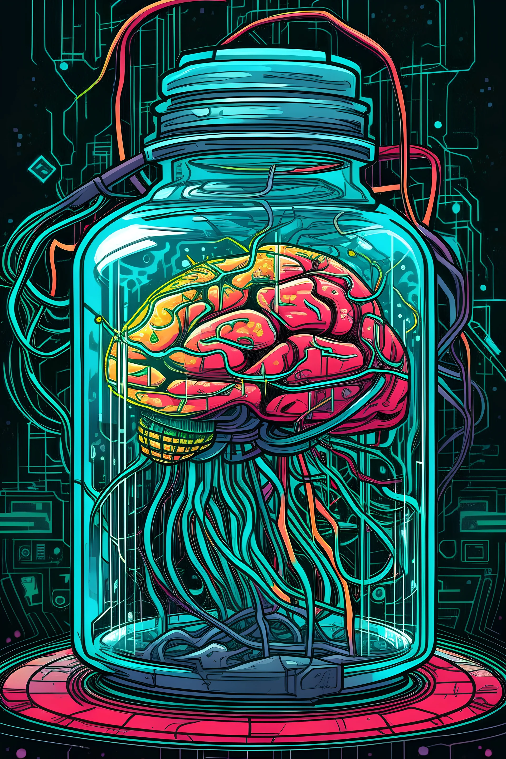 "A magazine cover with a brain in a ja..." | Gallery | Stablecog