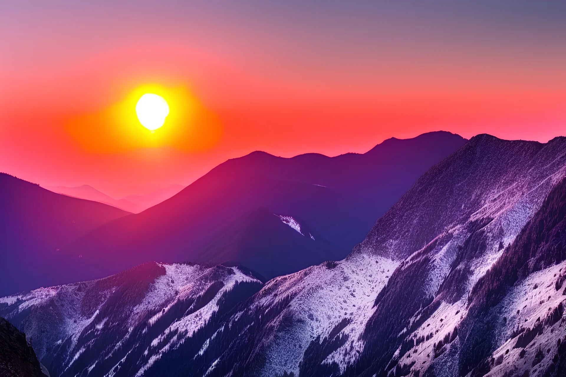 "sunrise over mountains" | Gallery | Stablecog