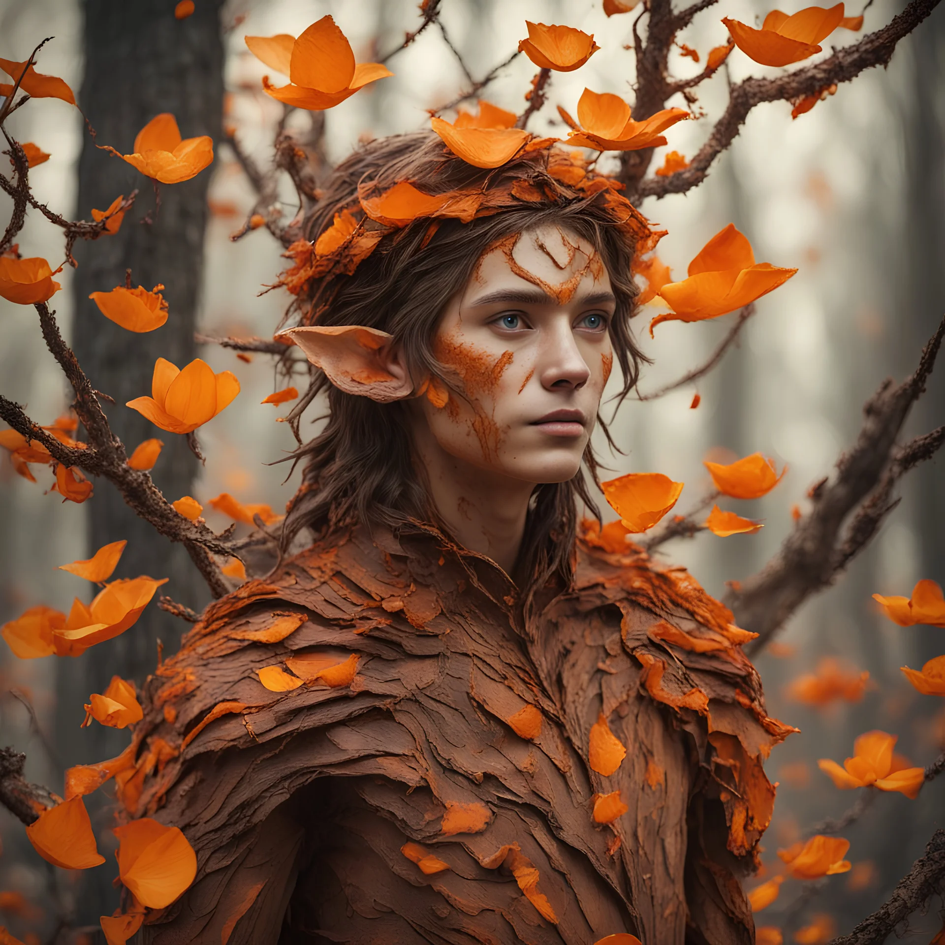 "Elf with brown bark skin and covered ..." | Gallery | Stablecog