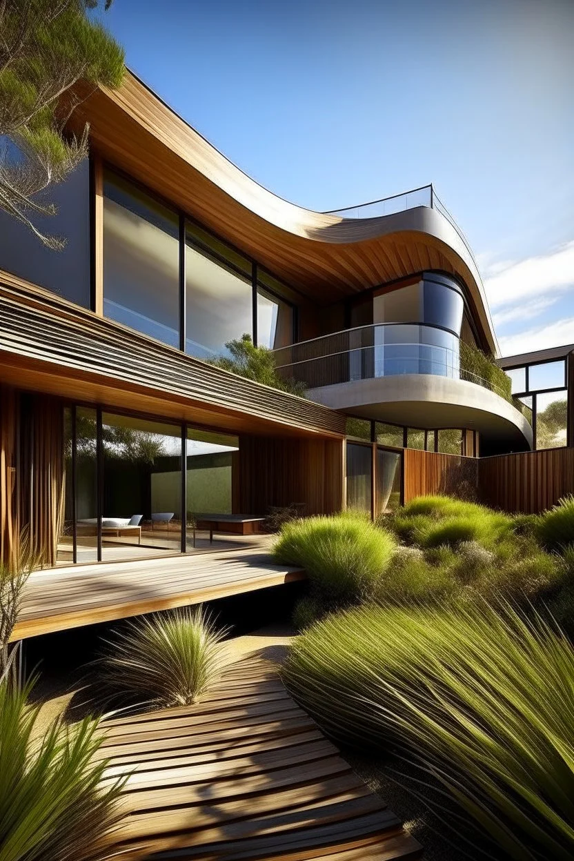 Exterior: Fluid lines: The house eschews sharp cor... | Gallery