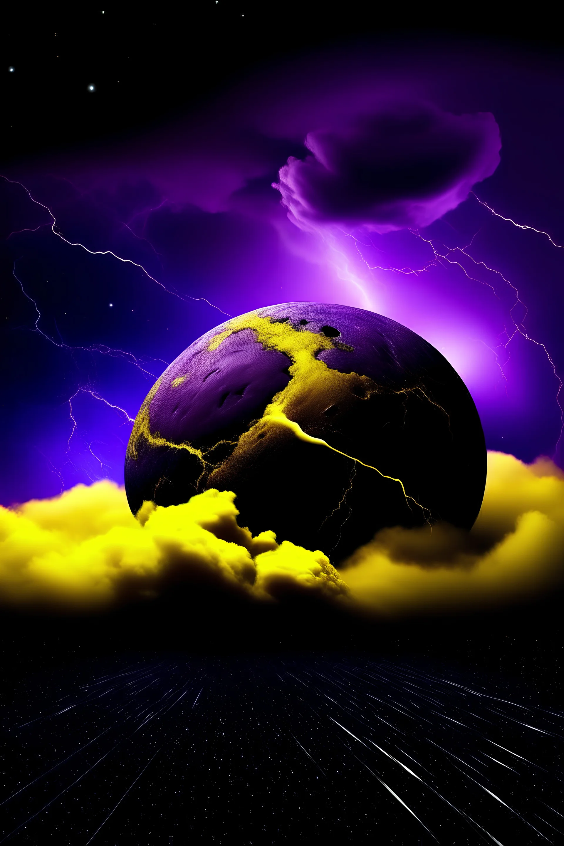 "planeta color morado con amarillo con tr..." | Gallery | Stablecog