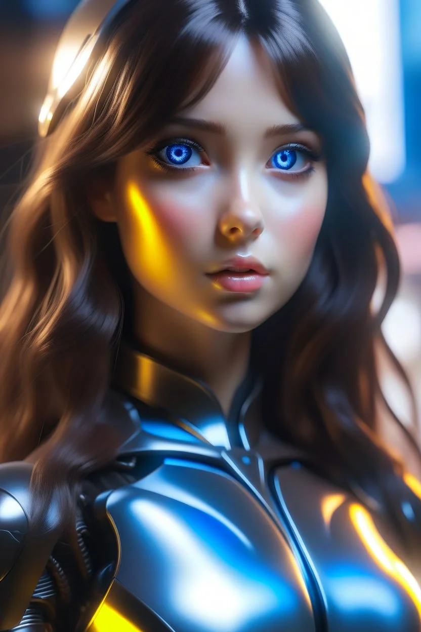Realistic portrait of an anime waifu robot doll, l... | Gallery
