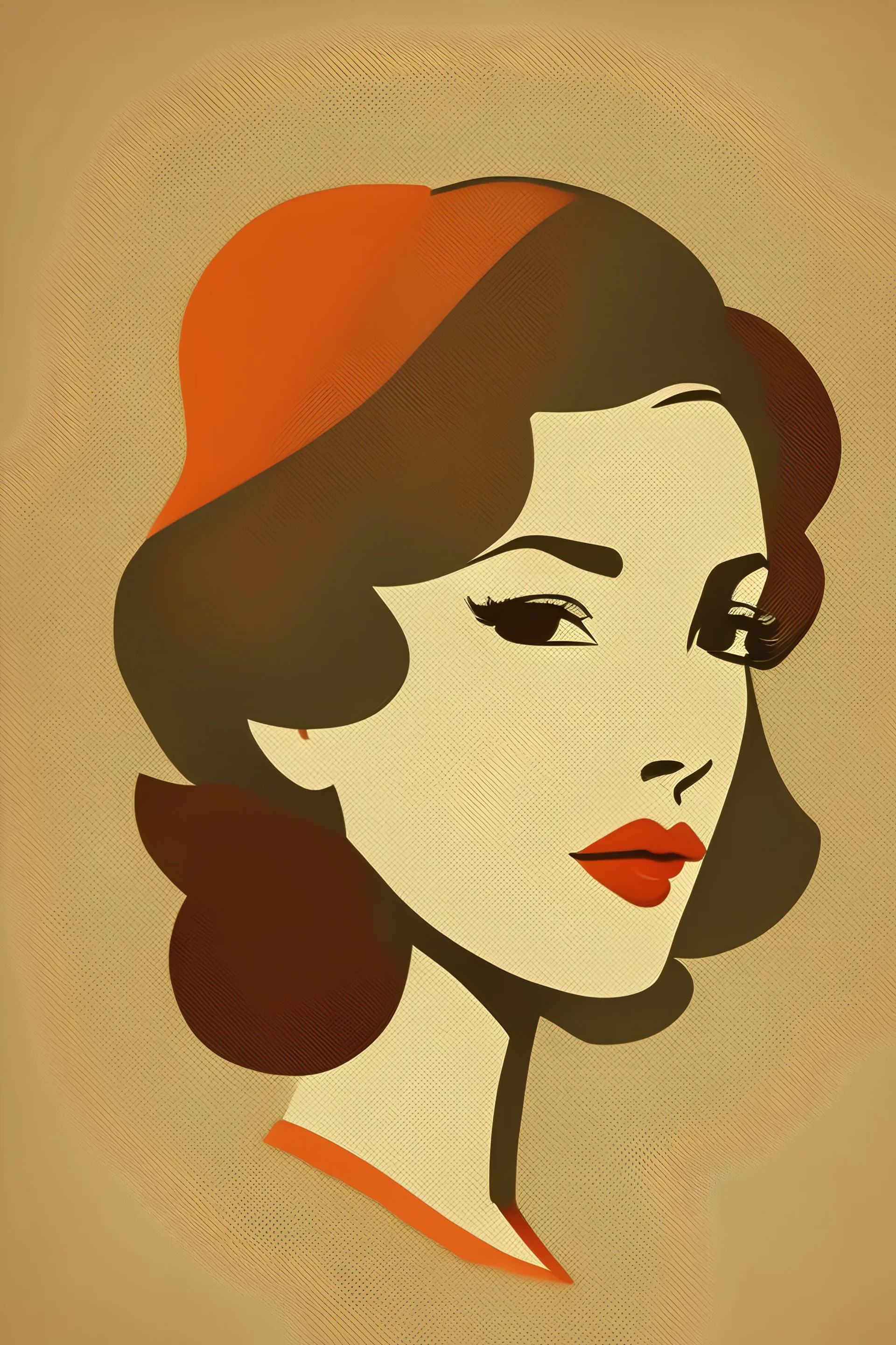 "minimalistic retro girl face" | Gallery | Stablecog
