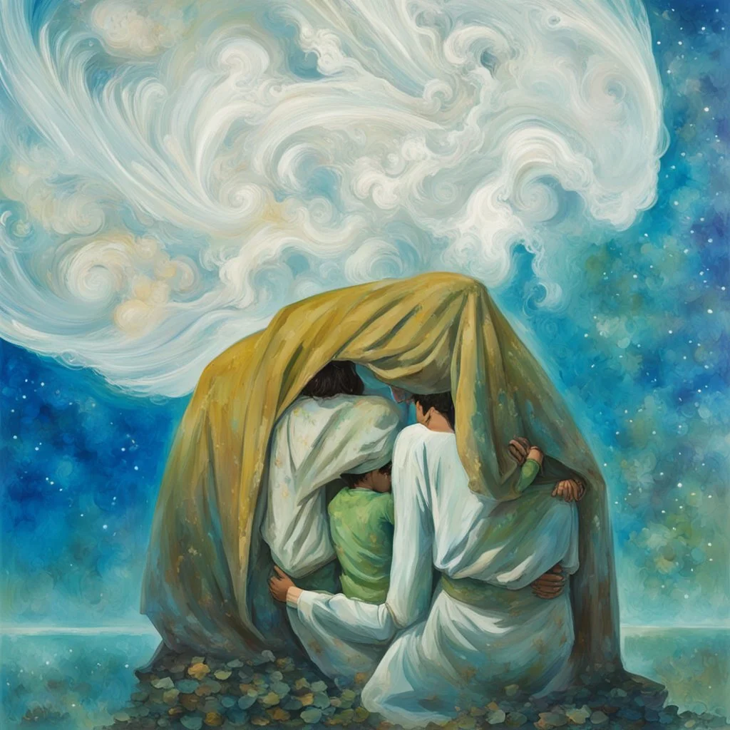 "family, background sky with clouds and s..." | @Nali on Stablecog