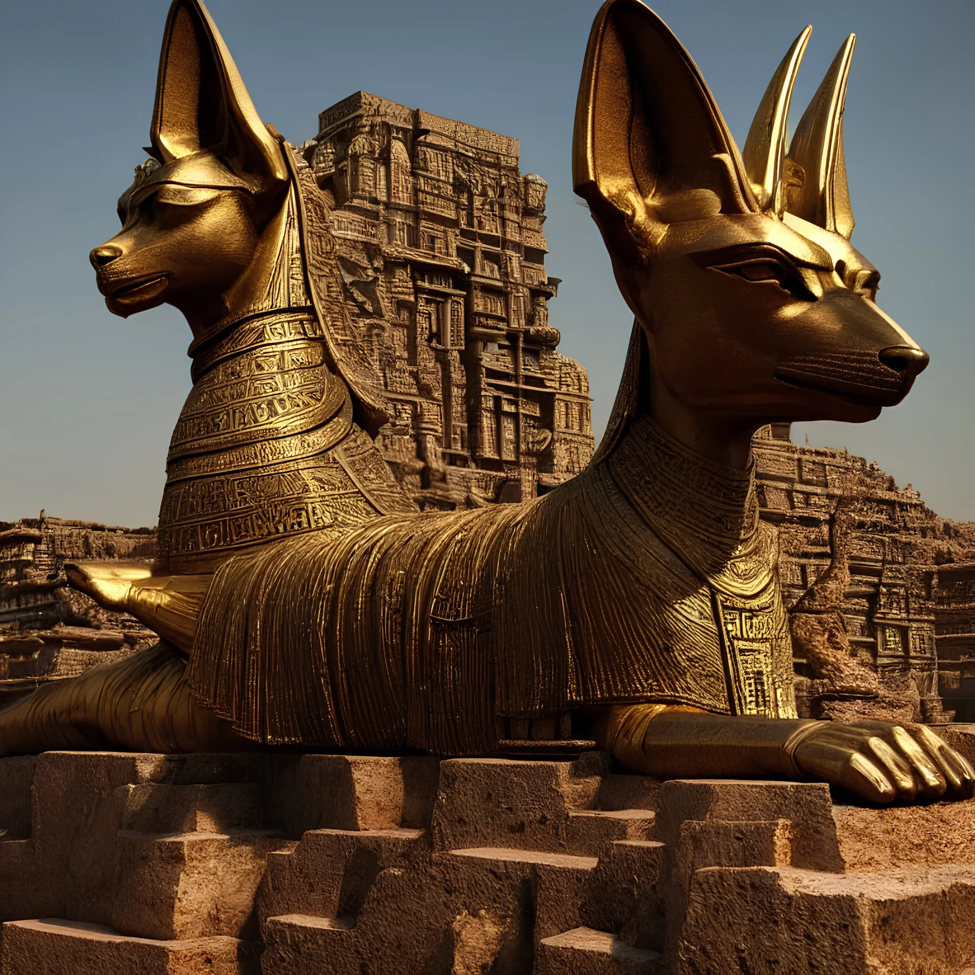 "A magnificent Anubis statue , majesti..." | Gallery | Stablecog