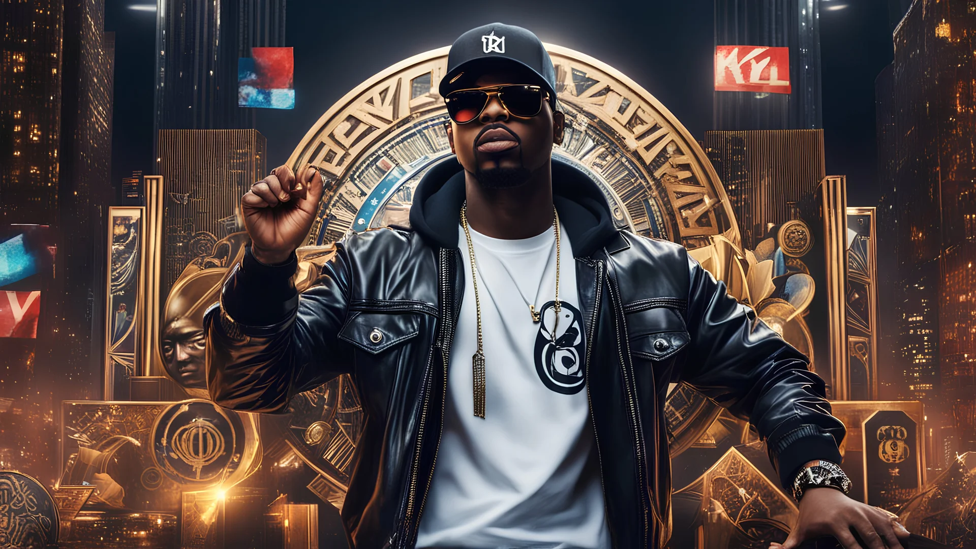 "A rapper standing at the top of a metaph..." | @zinchan2 on Stablecog