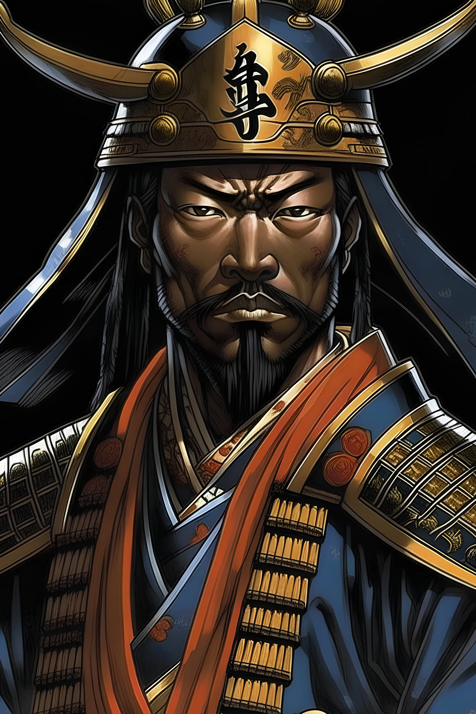 "Yasuke, a towering figure with dark s..." | Gallery | Stablecog