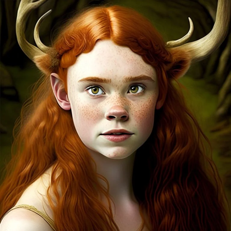 Pretty girl, aged 19, ginger, faun, satyr, fantasy... | @BronzePilgrim
