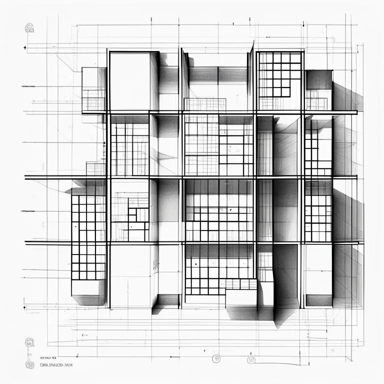 Technical plan of the building for 50 squares, dra... | Gallery