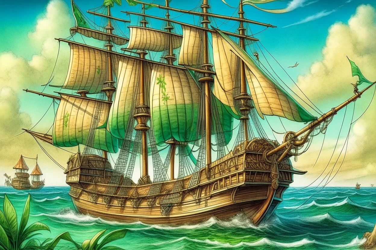 Illustrate a high quality masterpiece nautical col... | Gallery