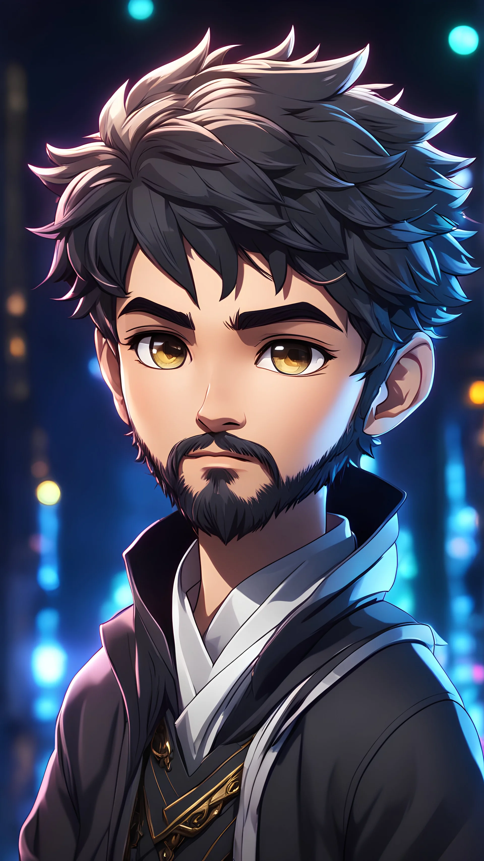 "Chibi Arab Man with beard and no hair..." | Gallery | Stablecog