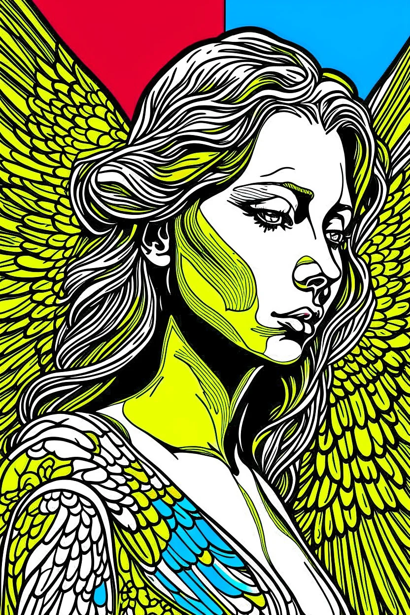 Woman angel very detailed pop art | Gallery