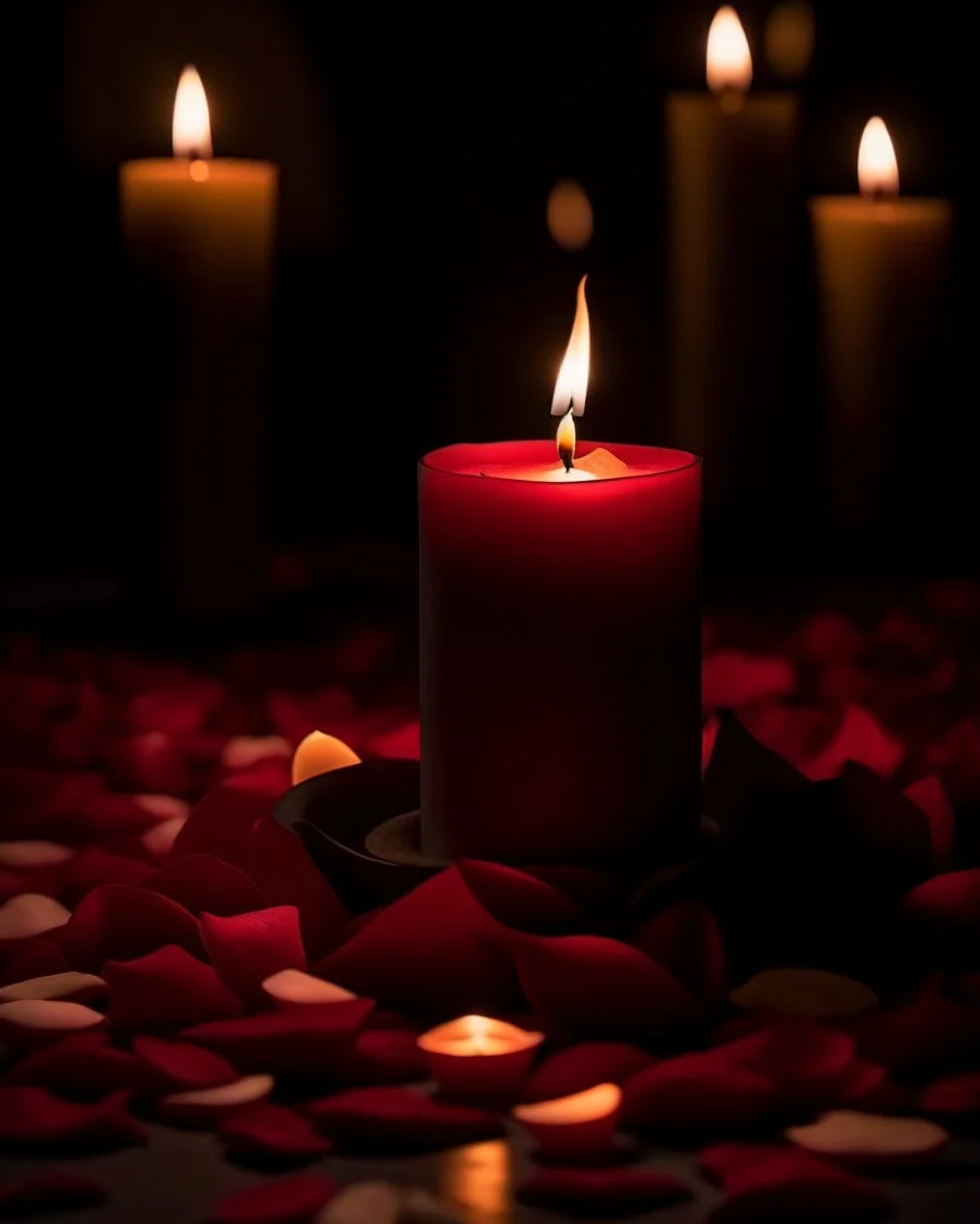 A close-up shot of a single lit candle standing ta... | Gallery