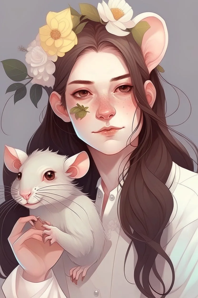 "anthropomorphic rat, young woman, wearin..." | @xstrawbearie on Stablecog