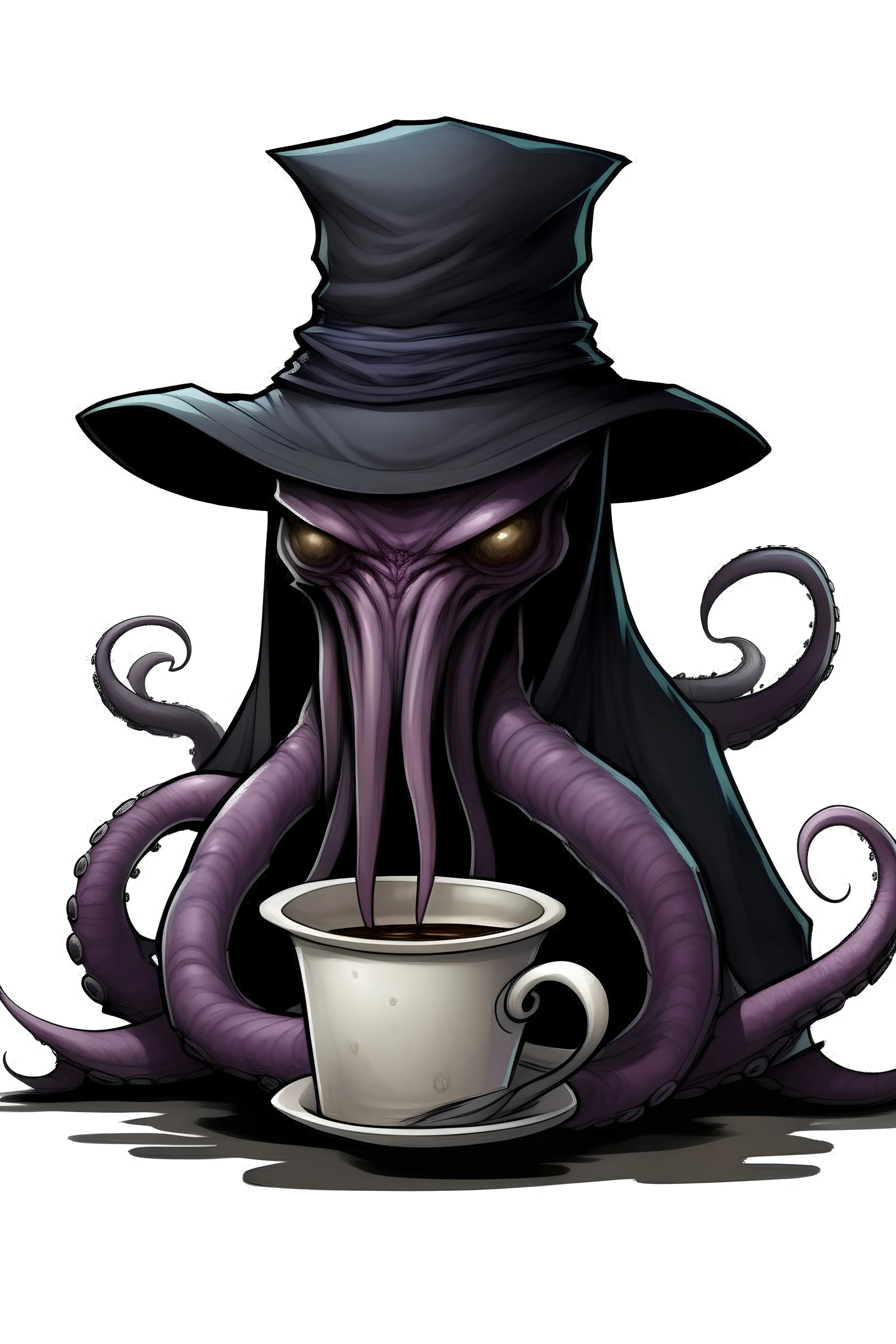 "mind flayer wearing hat with cups on ..." | Gallery | Stablecog