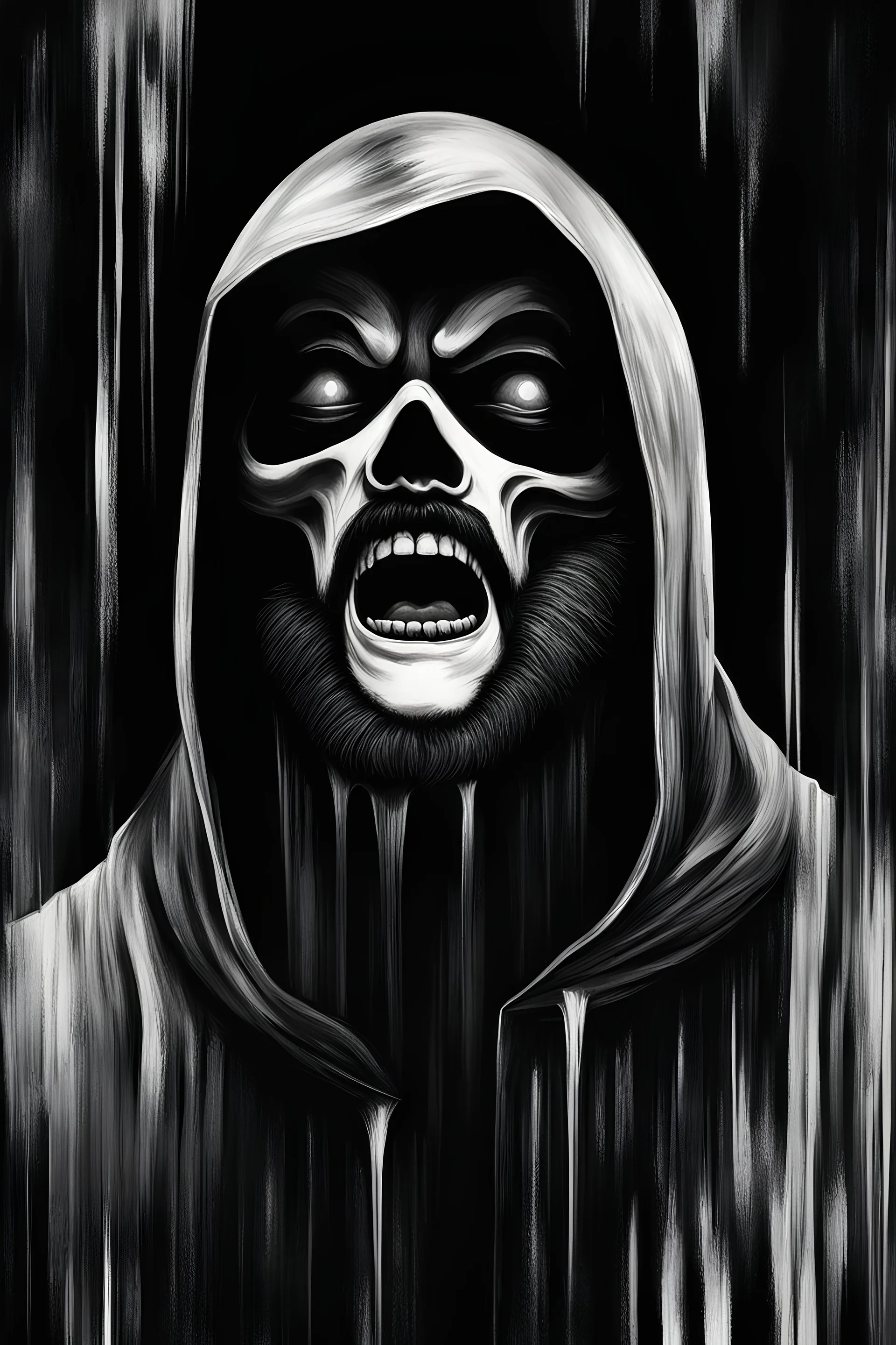 "Ghostface, Scream Series, negative bl..." | Gallery | Stablecog