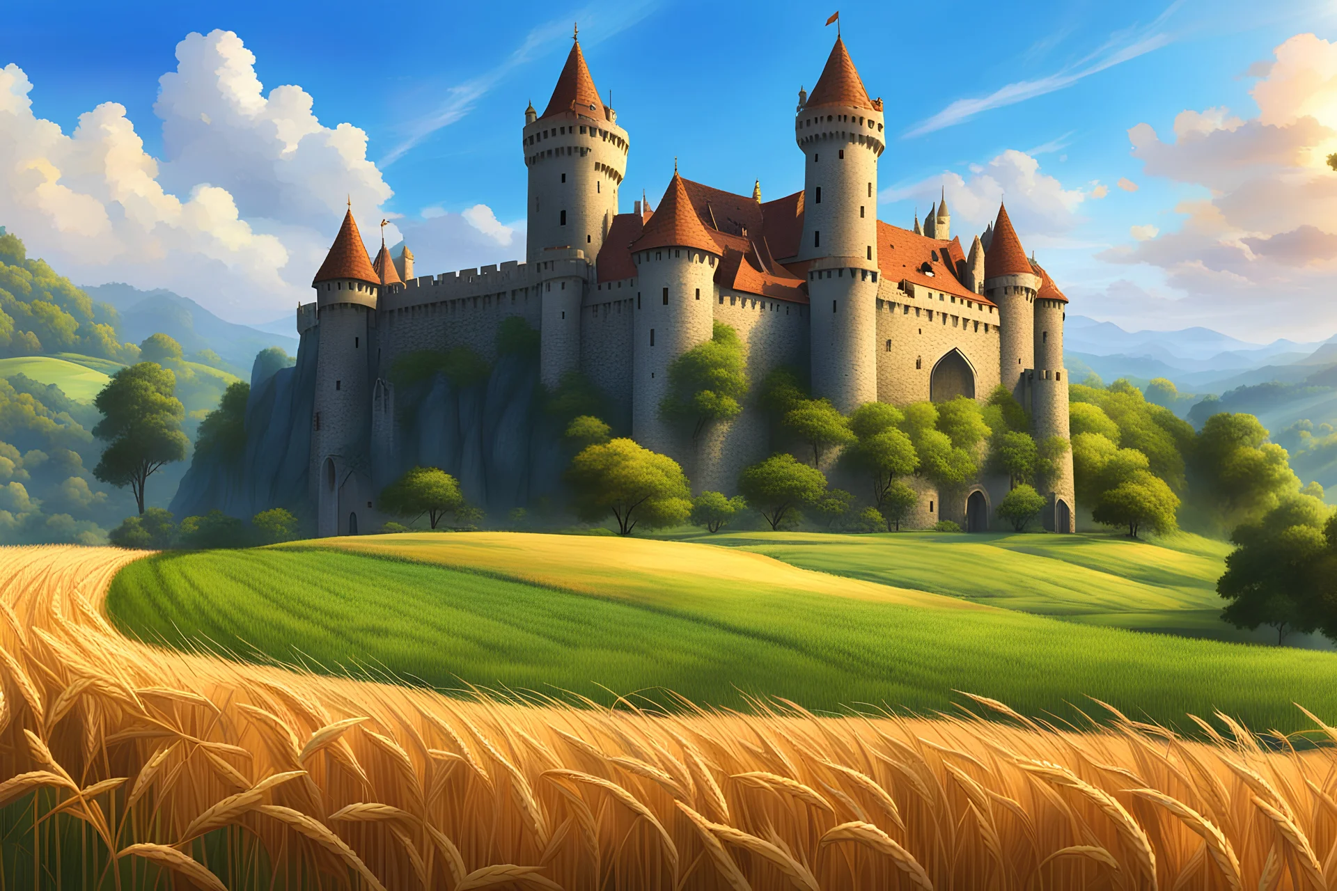 "Fantasy Setting, DnD, A Castle in a f..." | Gallery | Stablecog