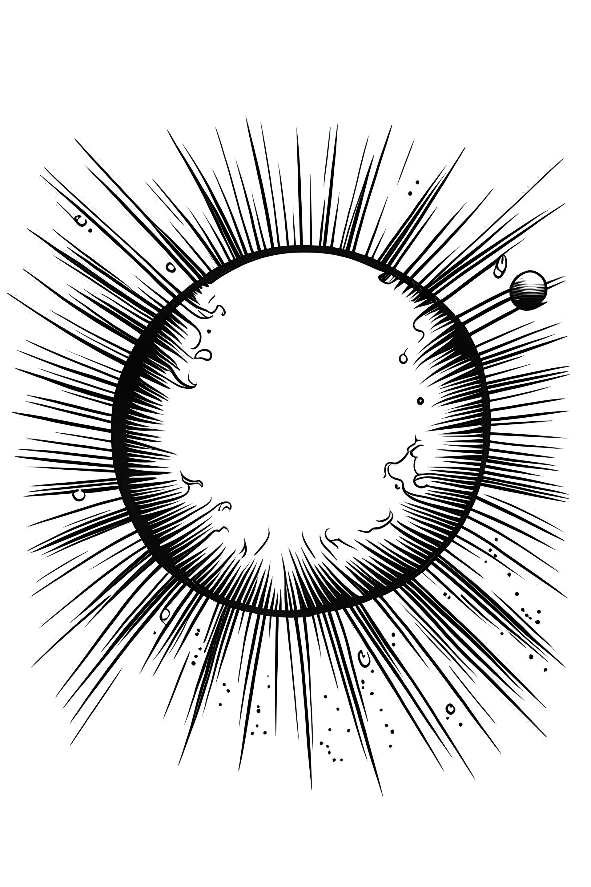 "outline art for solar eclipse, white ..." | Gallery | Stablecog