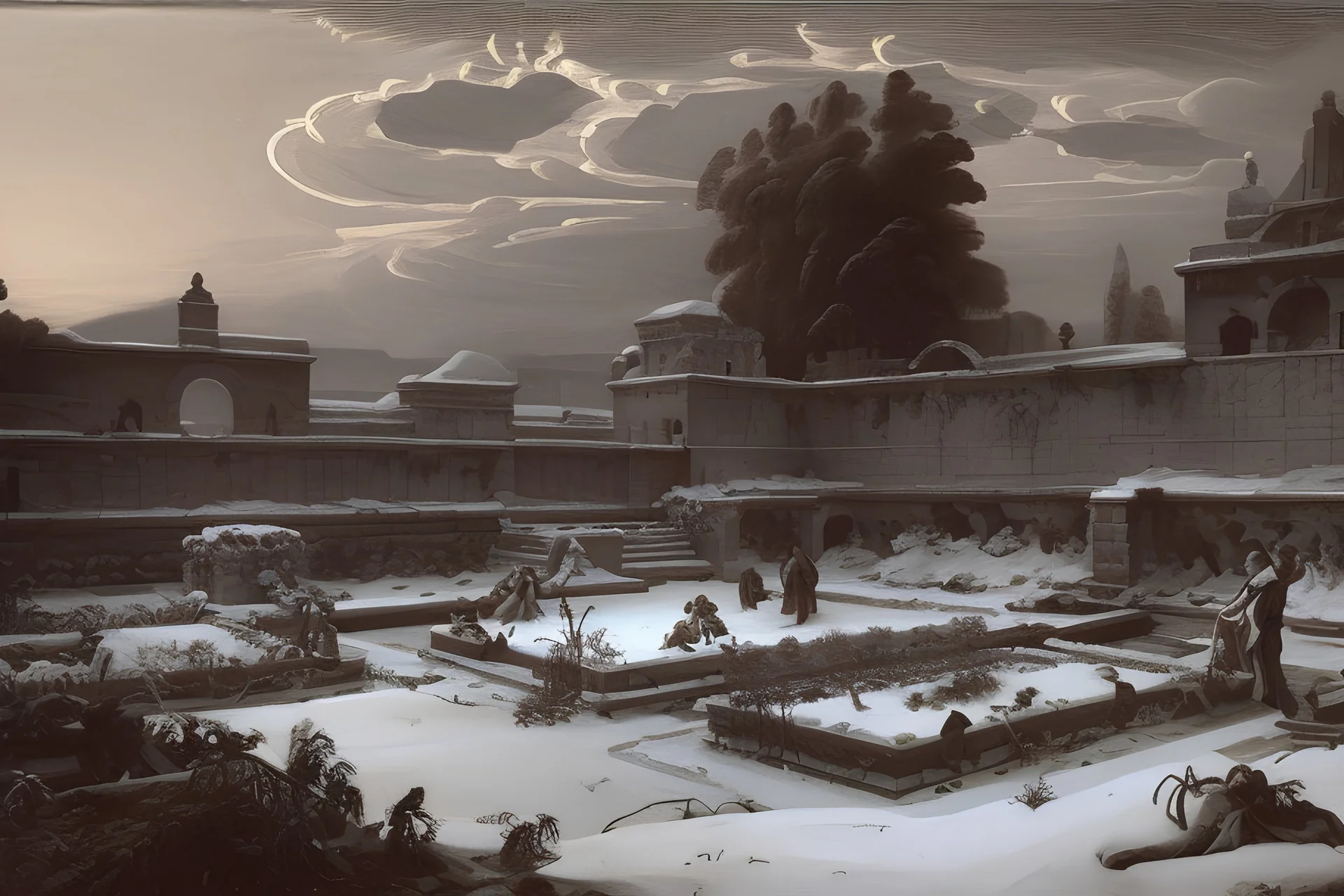 "Frozen garden At night by poussin" | Gallery | Stablecog