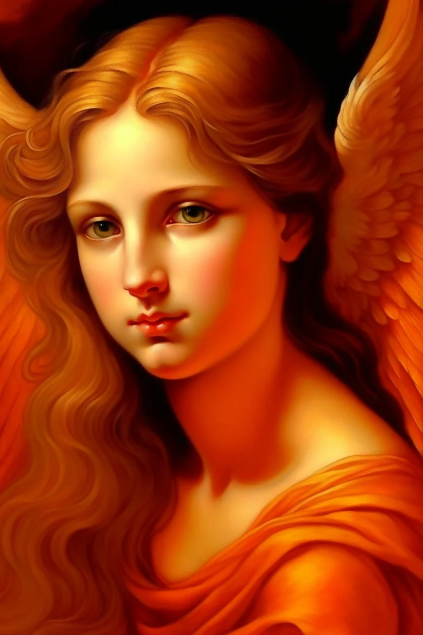 Portrait of an angel orange colours | Gallery