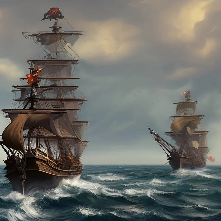 "Their pirate ships fight each other at s..." | @Vladius on Stablecog