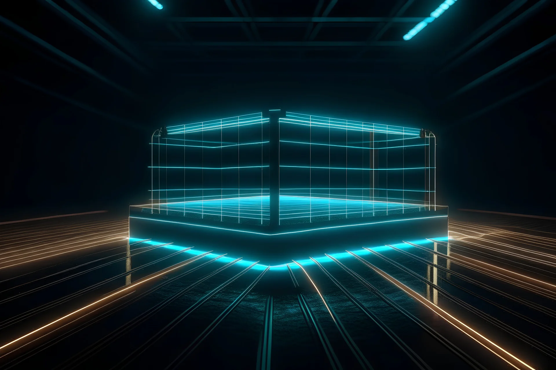 "3D structure of a modern boxing ring ..." | Gallery | Stablecog
